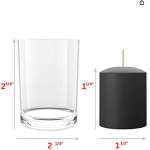 Simply Soson Black Votive Candles - 24 Unscented Votive Candles Bulk | Votivo Candles | Wedding Candles | Small Candles in Bulk Candles Pack | Candle Votives | Votive Candles Pack | Votives Candles