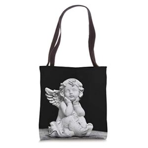 baby angel cherub farmhouse valentines cute christian gifts tote bag