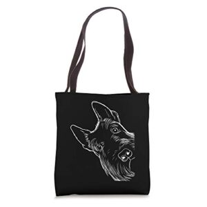 funny scottie dog scottish terrier tote bag