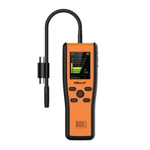 elitech refrigerant leak detector, infrared & heated diode sensors in 1 unit, hvac halogen gas sniffer, anti-interference, reach sae standards, ir-200