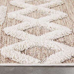 Well Woven Bellagio Chiara Tribal Moroccan Beige Flat-Weave 5'3" x 7'3" Area Rug