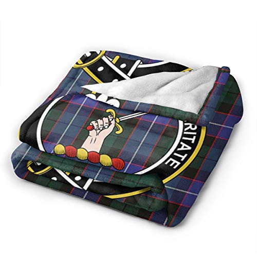 Jun2K Ultra-Soft Micro Fleece Blanket,Guthrie Tartan Clan Badge Throw Blanket Sheet 80"x60"