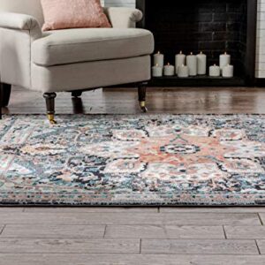 Well Woven Indira Regen Bohemian Modern Abstract Distressed Multi Black (IND-83-5) 5'3" X 7'3" Area Rug