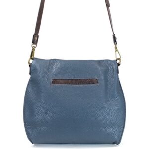 CHALA Charming Crossbody Bag - Flap Top and Metal Key Charm in Navy Blue, Cross-Body or Shoulder (Coin Purse_ Bag Only)