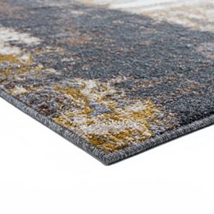 LUXE WEAVERS Abstract Gray 8x10 Gold Area Rug 6482