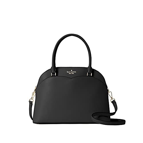 Kate Spade New York Payton Medium Dome Top Zip Satchel Crossbody Bag in Black