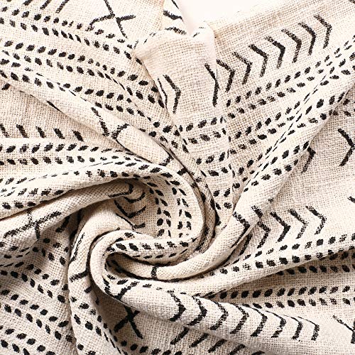 Mudcloth Throw, Ethnic Beach Blanket ,Boho Bedding ,Decorative Sofa Throw ,Couch Cover ,Woven Throws Blankets ,Indian 100% Cotton Throw ,Hand Block Print Off White Throw Blanket