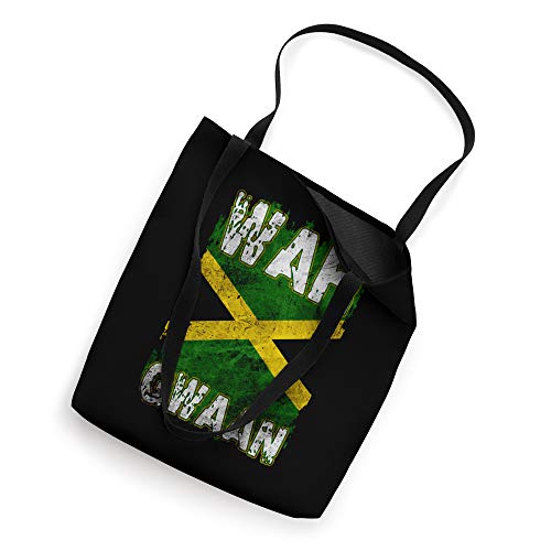 Jamaica Shirt Wah Gwaan Rasta Cool Distressed Jamaican Flag Tote Bag