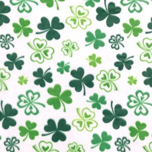 St. Patrick's Day Soft Throw Blanket: Greens of Ireland Clovers and Shamrocks Design (Shamrock Shenanigans)