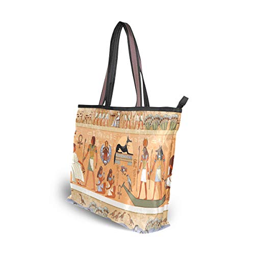 QMXO Egypt Egyptian Pharaohs Handbags and Purse for Women Tote Bag Large Capacity Top Handle Shopper Shoulder Bag