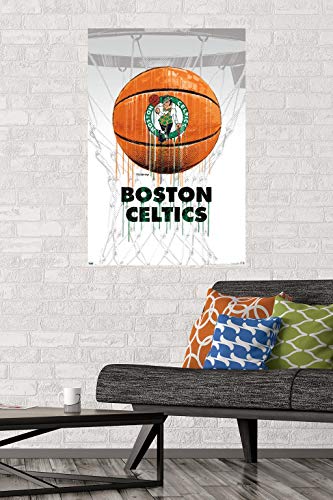 Trends International NBA Boston Celtics - Drip Ball 20 Wall Poster, 22.375" x 34", Unframed Version