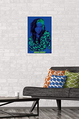 Trends International Billie Eilish - Blue Wall Poster, 14.725" x 22.375", Premium Unframed Version