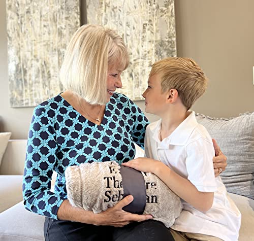 Softly Said Grandma Blanket-Sentimental Gift for Grandma On Mother's Day Christmas, Birthday (Grey)