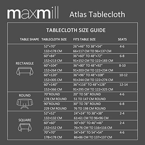 maxmill Rectangle Checkered Tablecloth Waterproof Spillproof Wrinkle Resistant Buffalo Plaid Heavy Weight Table Cloth Gingham Table Cover for Outdoor and Indoor Use, 52 x 70 Inch Grey and White