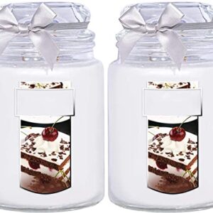 Decorlife 2-Pack Large French Vanilla Scented Candle Jars with 2 Wicks, 22 oz Each, Long-Lasting for 110 Hours