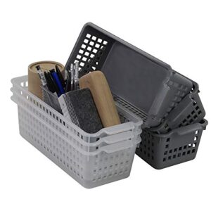 dynkona small storage baskets set of 6, plastic baskets for organizing