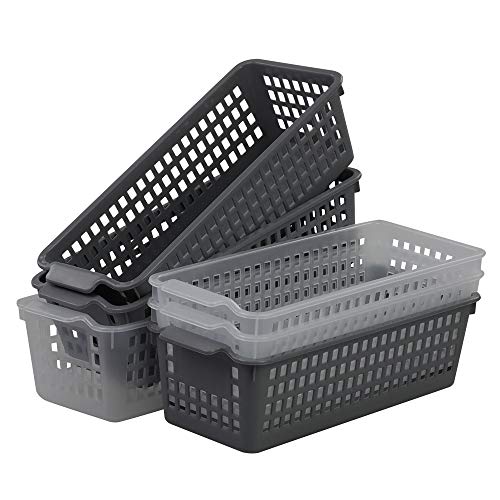 DynkoNA Small Storage Baskets Set of 6, Plastic Baskets For Organizing