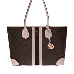 Michael Kors Eva Large Tote Brown/Soft Pink One Size