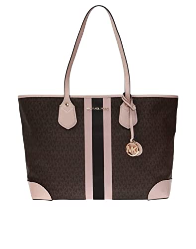 Michael Kors Eva Large Tote Brown/Soft Pink One Size