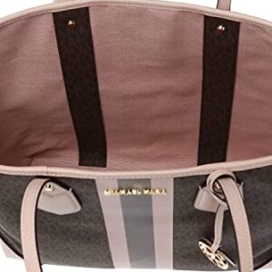 Michael Kors Eva Large Tote Brown/Soft Pink One Size