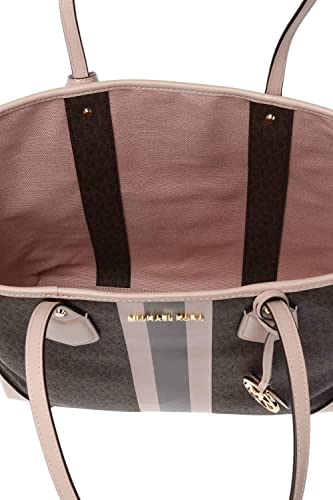 Michael Kors Eva Large Tote Brown/Soft Pink One Size