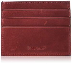 pendleton slim pocket wallet, red, one size