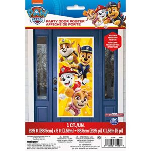 Unique 27" x 60" Paw Patrol Plastic Door Poster-1 Pc, Multicolor