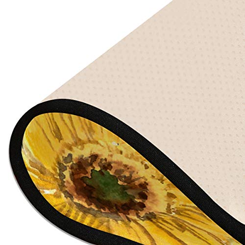 Blooming Sunflowers Kitchen Rugs Non-Slip Soft Doormats Bath Carpet Floor Runner Area Rugs for Home Dining Living Room Bedroom 72" X 24"