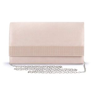 Mulian LilY M052 Satin Rhinestones Evening Bags Party Bridal Clutch Purse For Women Prom Clutch Champagne