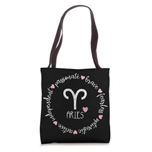 aries description apparel men women funny zodiac sign gift tote bag