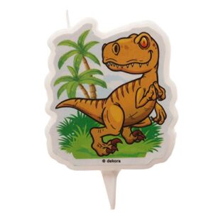 dekora – dinosaur birthday candle – 7.5cm 2d trex