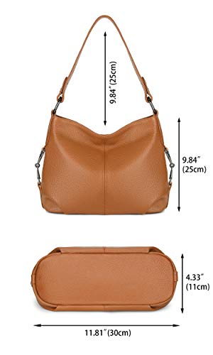 YALUXE Shoulder Bag Genuine Leather Tote Handbag Crossbody Bags for Women