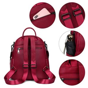 YALUXE Backpack for Women Leather with small Pouch Convertible Shoulder Bag