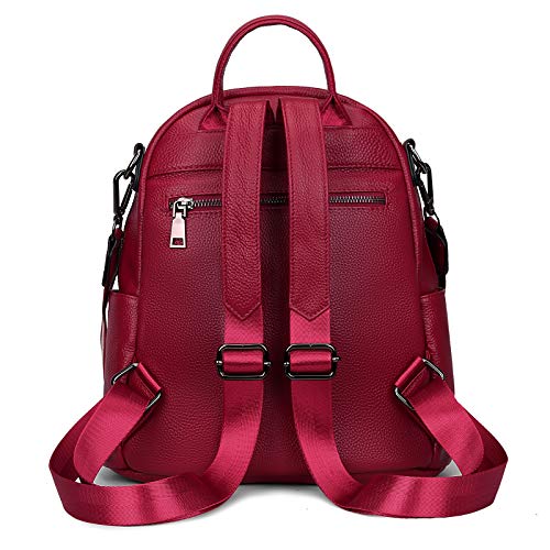 YALUXE Backpack for Women Leather with small Pouch Convertible Shoulder Bag