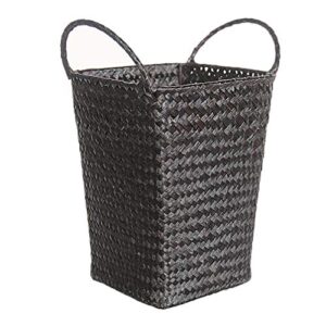 exceart toy baskets rattan storage basket woven flower vase door closet organizer multipurpose storage container decorative storage organizer for home office cloth book black desk containers