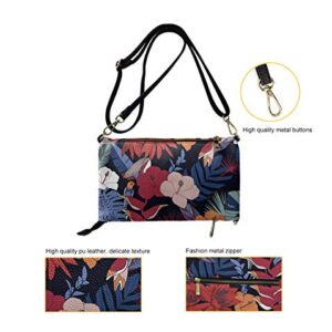 INSTANTARTS Women's African Style Envelope Bag Pu Leather Adjustable Strap Shoulder Evening Bag Clutch Purse for Wedding Party