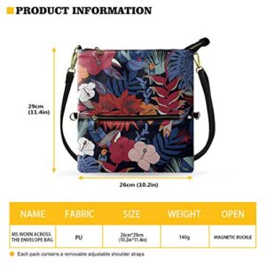 INSTANTARTS Women's African Style Envelope Bag Pu Leather Adjustable Strap Shoulder Evening Bag Clutch Purse for Wedding Party