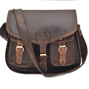 14 Inch Leather crossbody bags Purse Women Shoulder Bag Satchel Ladies Tote Travel Purse full grain Leather