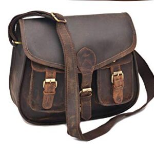 14 Inch Leather crossbody bags Purse Women Shoulder Bag Satchel Ladies Tote Travel Purse full grain Leather