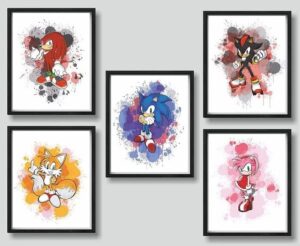 by print a to z® – the hedgehog watercolor prints, watercolor posters, unframed set of 5 (8×10 inches), hedgehog poster for kids, hedgehog bedroom decor for boys, hedgehog decorations for kids, hedgehog decorations for birthday party, posters for boys roo