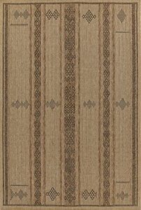 momeni hampton transitional indoor/outdoor area rug, natural, 4’1″ x 6′