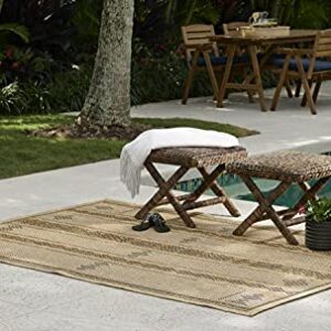 Momeni Hampton Transitional Indoor/Outdoor Area Rug, Natural, 4'1" X 6'