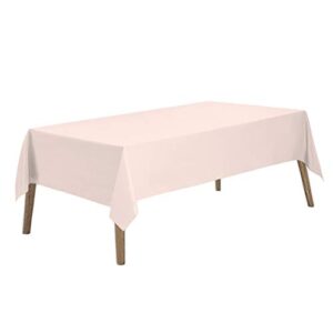 blush pink plastic tablecloths 2 pack light peach disposable table covers 54 x 108 inch bridal shower party tablecovers peva table cloths for picnic birthday wedding parties 8 ft rectangle table use