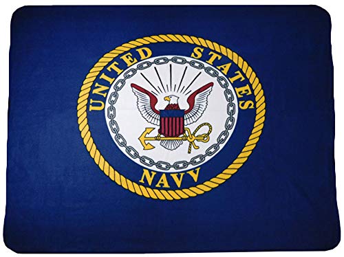 USN United States Navy Emblem 50x60 Inch 50"x60" Throw Blanket Super Soft Plush Fleece