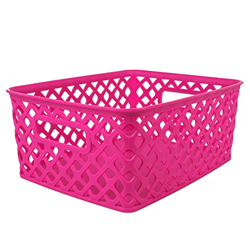 Romanoff Products ROM74007-3 Small Hot Pink Woven Basket - 3 Each