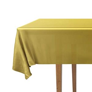 DecorRack 6 Pack Rectangular Tablecloths -BPA- Free Plastic, 54 x 108 inch, Dining Table Cover Cloth, Gold (6 Pack)