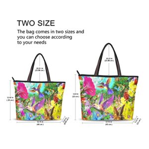 Ladies Tote Handbags Hummingbird Pattern Tote Bag Purse Womens Daily Use Bags