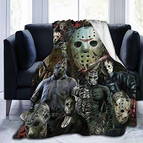 Blanket Anti Pilling Throw Fleece Flannel Jason-Voorhees Lightweight Super Soft Cozy Bedspread Living Room Women Adults and Kids Gifts All Seasons for Bed Sofa 60"x50"