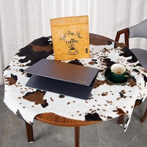 MACEVIA Cowhide Rug Cute Cow Print Rug Western Decor for Living Room Bedroom Faux Animal Area Carpet Non-Slip 43.3" L x 29.5" W(3.6ft x 2.4ft)