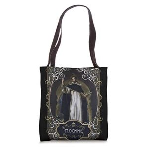 st. dominic de guzman catholic saint tote bag